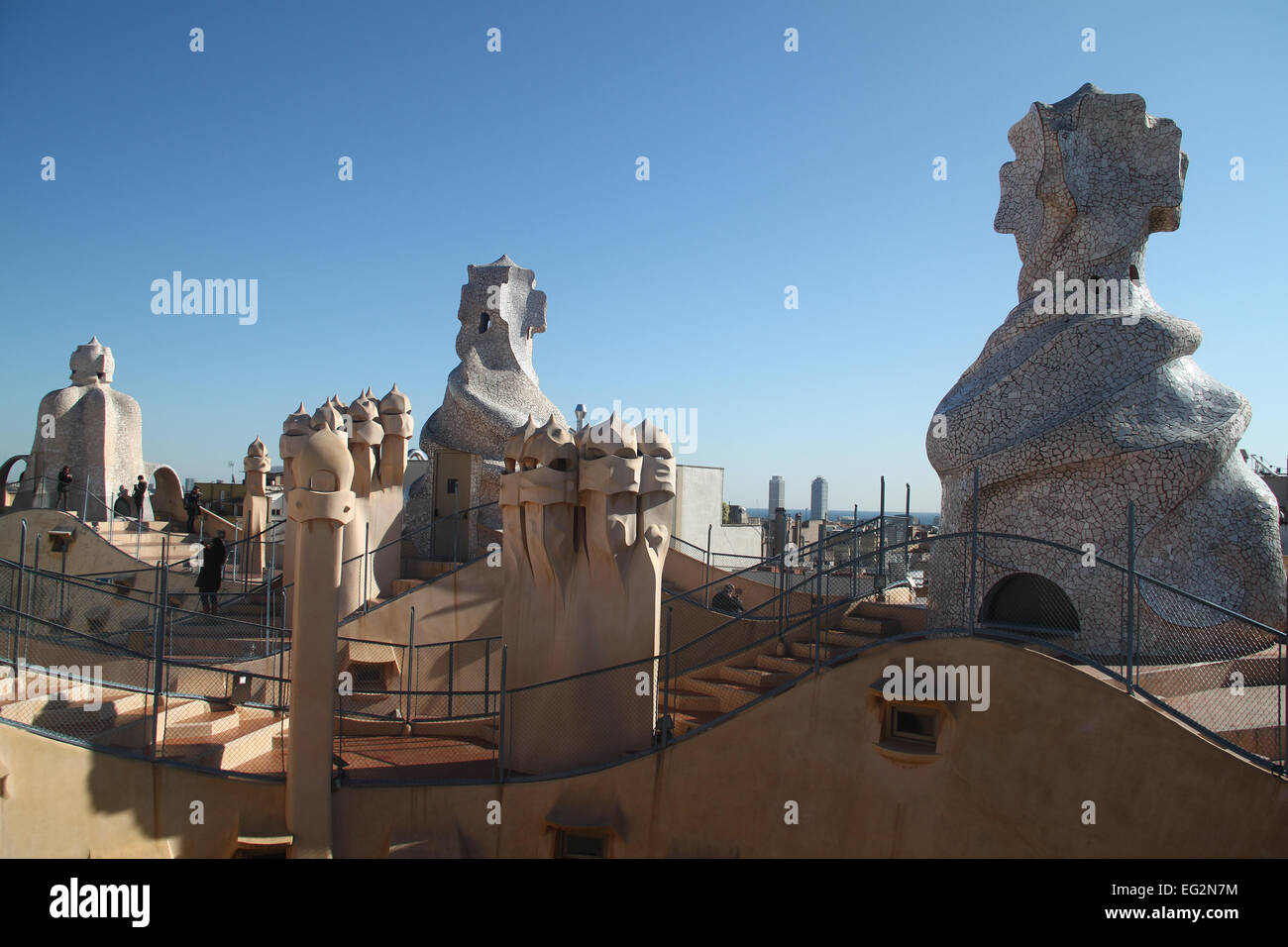 Gaudi rooftop hi-res stock photography and images - Alamy