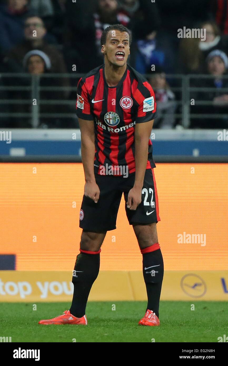 Frankfurt's Timothy Chandler is upset after a missed goal during the ...
