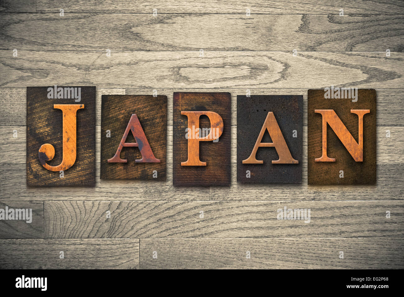 The word "TOKYO" written in vintage wooden letterpress type Stock Photo ...