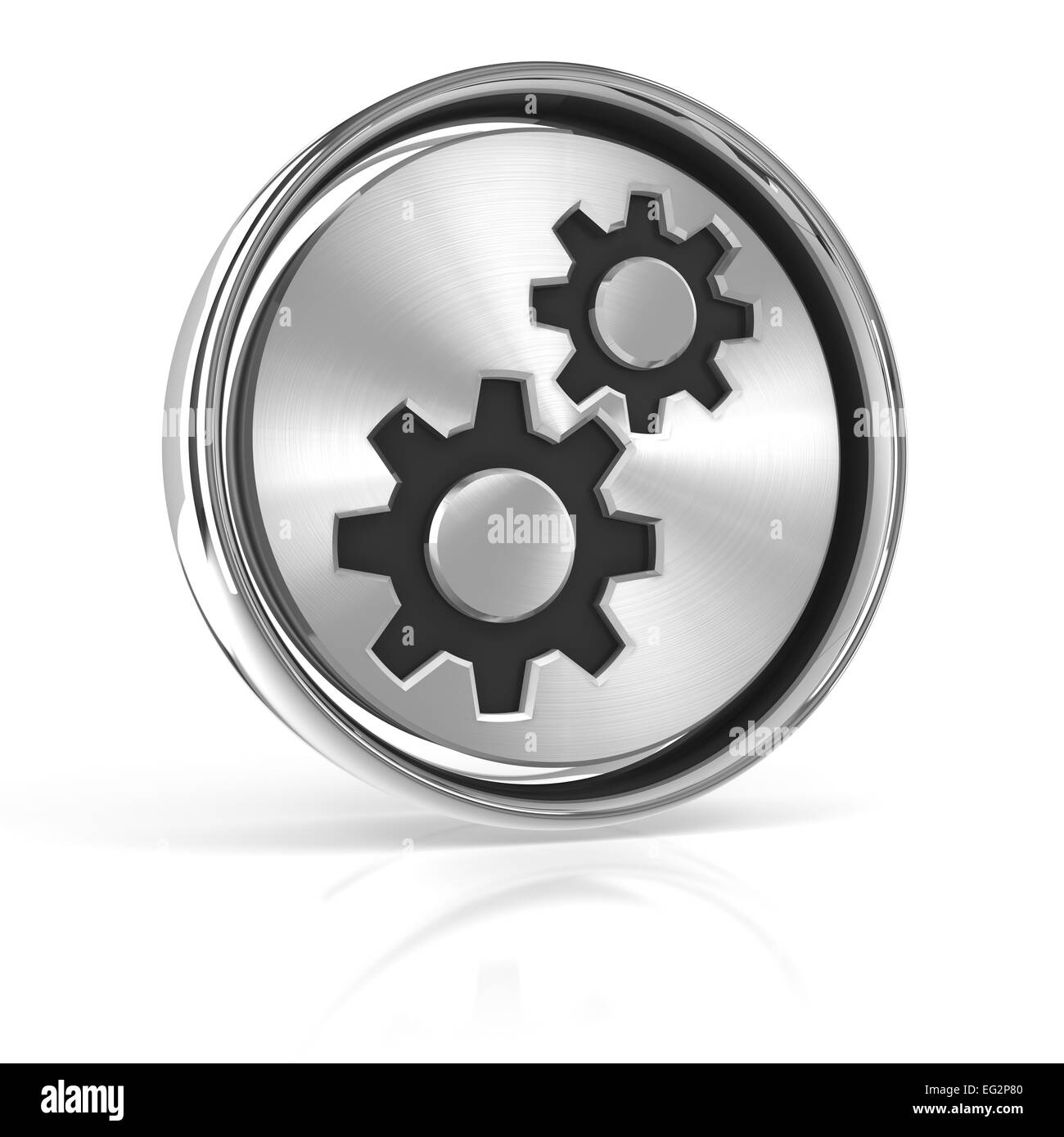 Metal gear industry icon Black and White Stock Photos & Images - Alamy