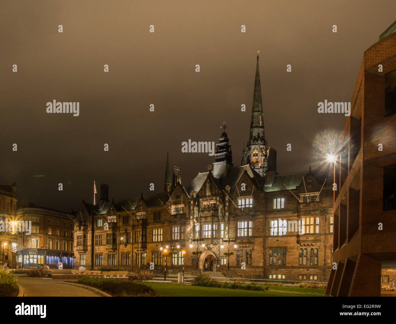 Coventry by night Stock Photo - Alamy