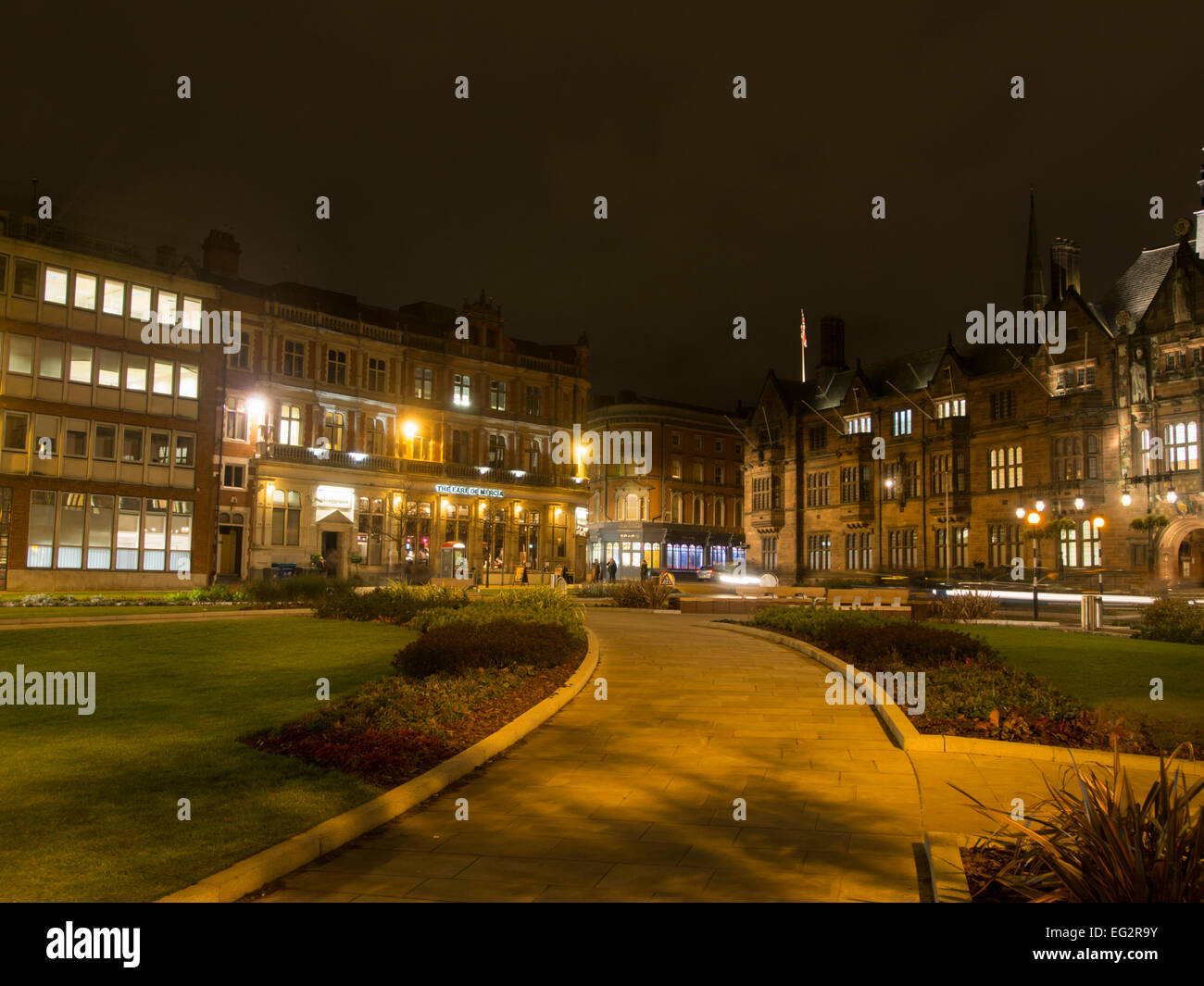 Coventry by night Stock Photo - Alamy