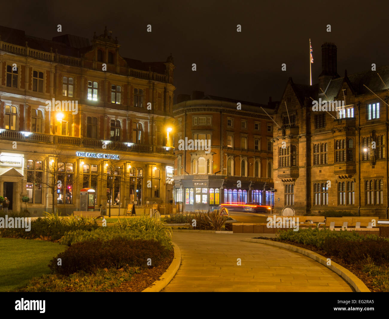 Coventry by night Stock Photo - Alamy
