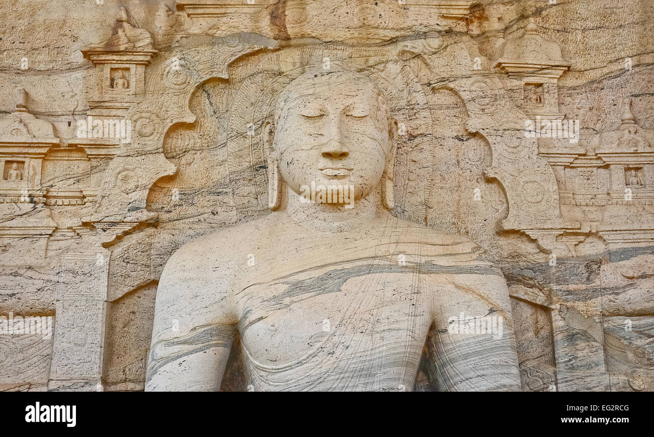 Gal Vihara, 12th Century Rock Temple Of The Buddha Situated In The ...