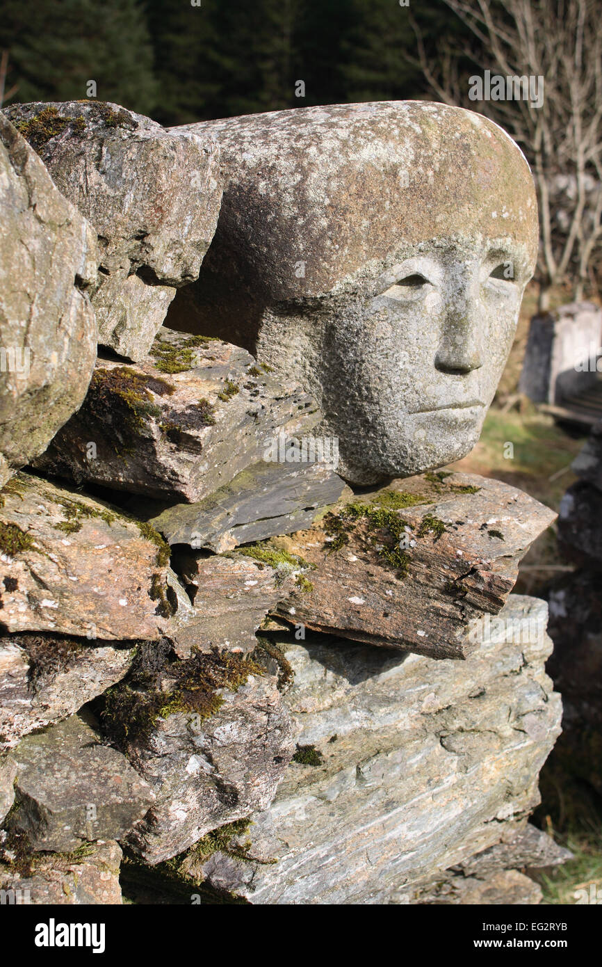 Stone Wall Face Scotland Stock Photo - Alamy