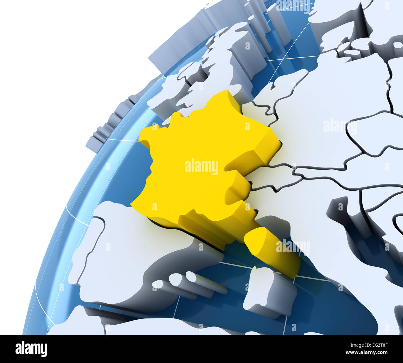 Map of europe france hi-res stock photography and images - Alamy