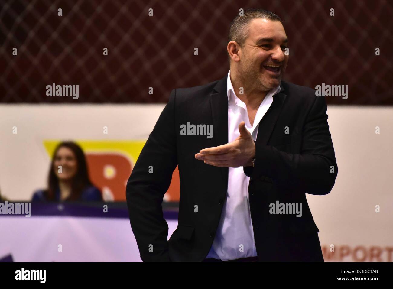 Ploiesti, Romania ROU. 14th Feb, 2015. Couch Antonis Constantinides ...