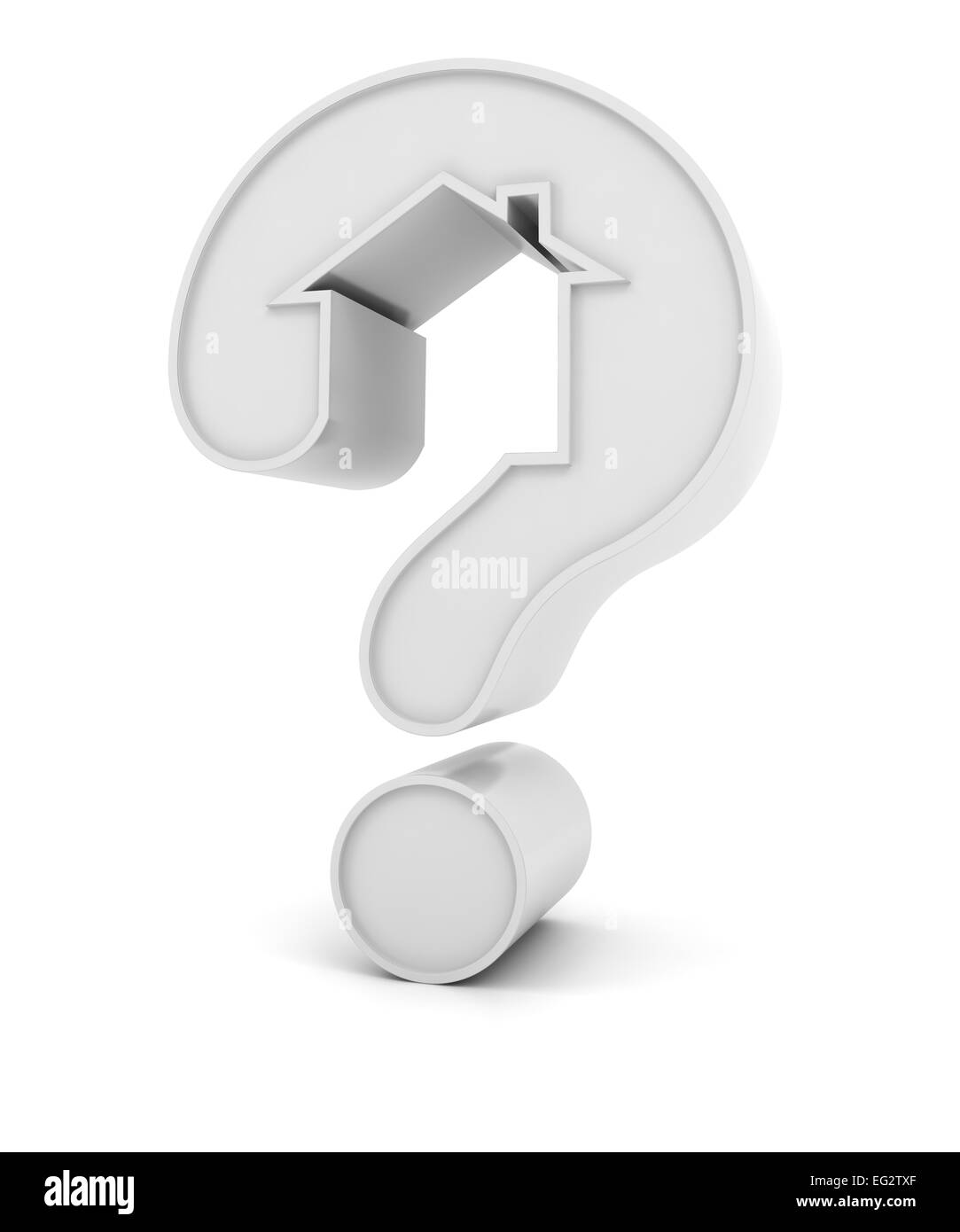 Question mark in the shape of a house Stock Photo - Alamy