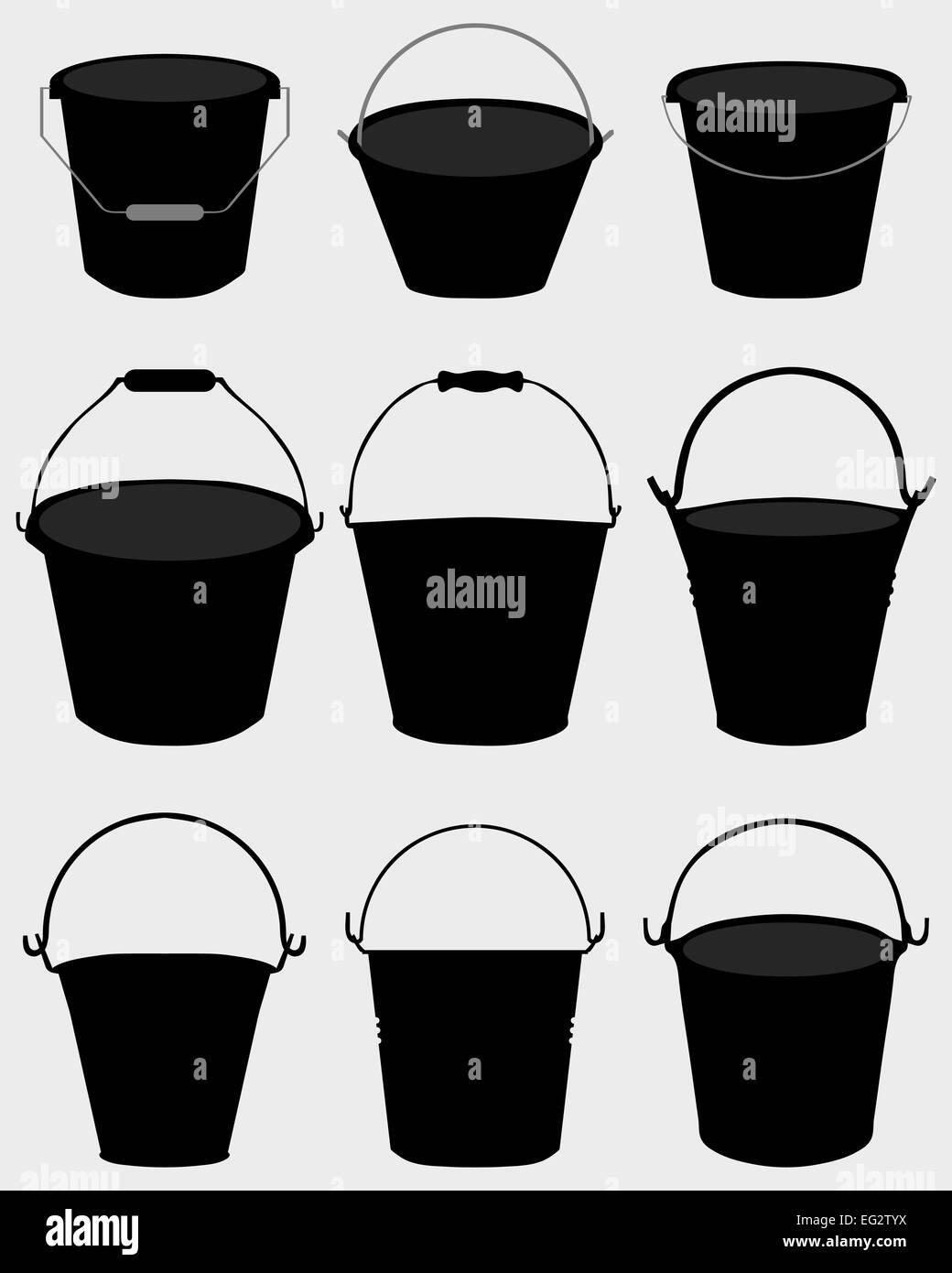 Home buckets Black and White Stock Photos & Images - Alamy