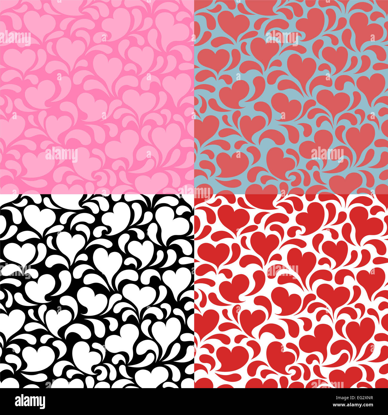 Hearts Background Set Stock Photo - Alamy