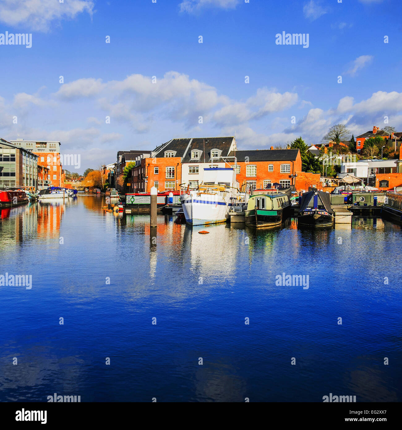 barge, barges, basin, boat, boats, british, diglis, england, english ...