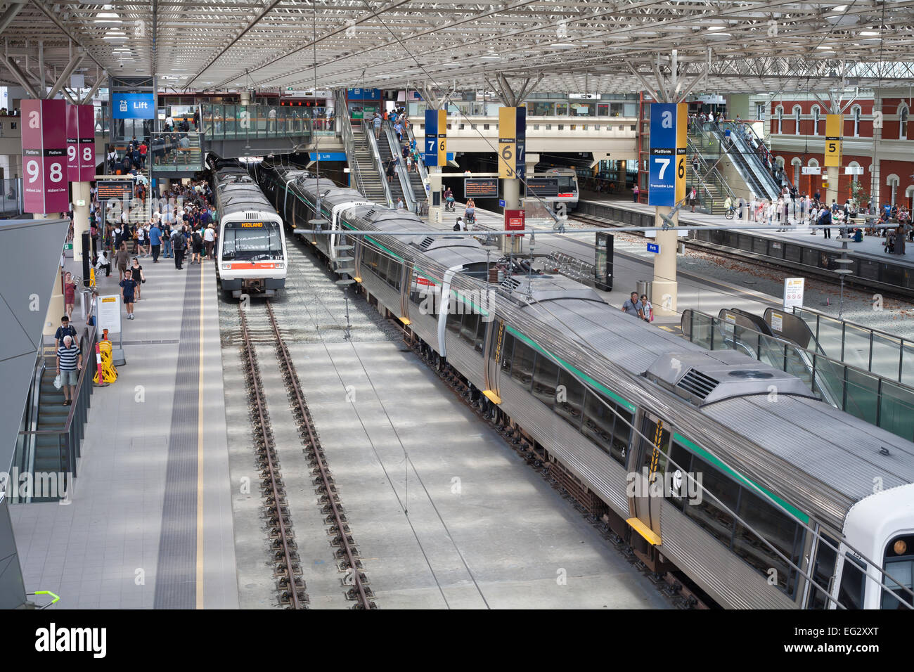 Perth's inner city train station, Western Australia Stock Photo - Alamy