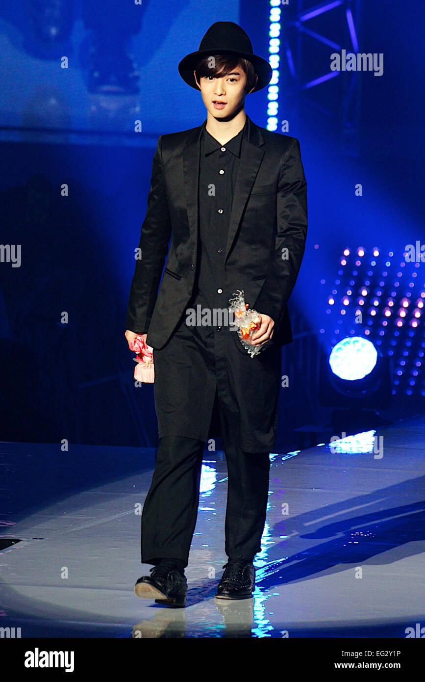 Tokyo, Japan. 14th Feb, 2015. Yudai Chiba (Tokyo Runway 2015 Spring ...