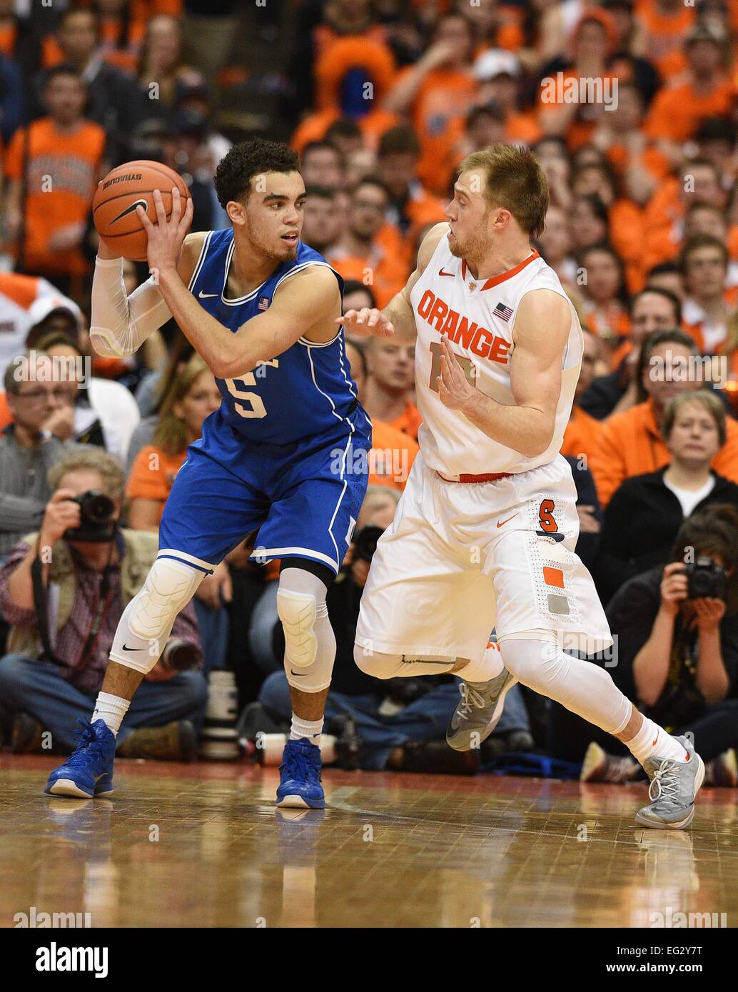 Syracuse, NY, USA. 14th Feb, 2015. Feb 14, 2015: Duke Blue Devils guard ...