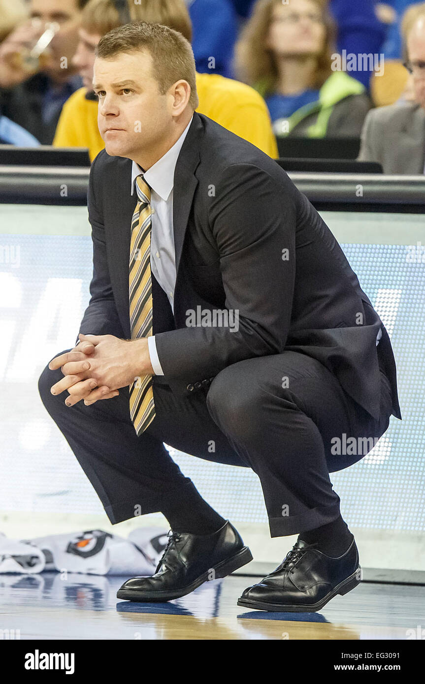 Omaha, NE USA. 14th Feb, 2015. Marquette Golden Eagles head coach Steve ...