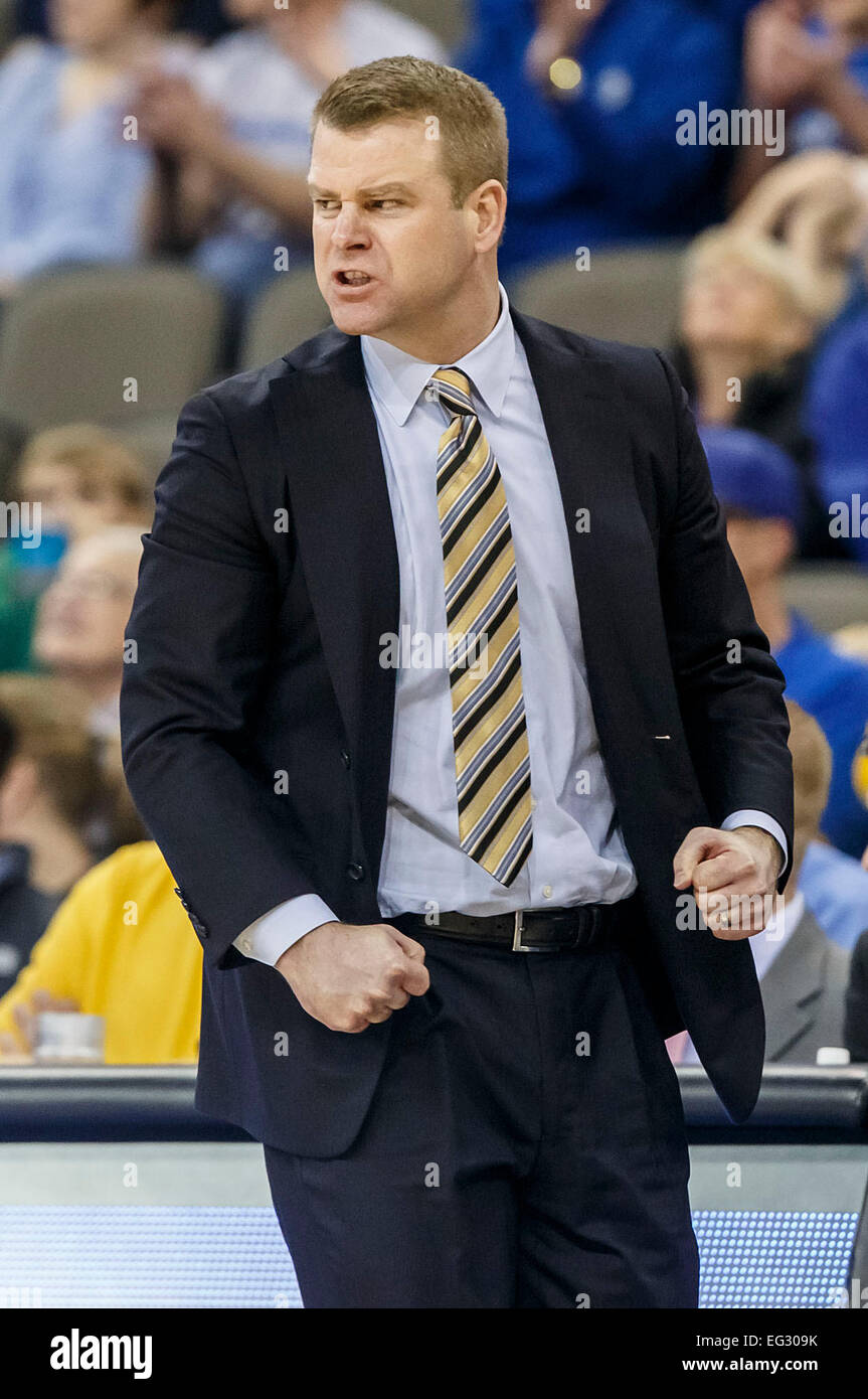 Omaha, NE USA. 14th Feb, 2015. Marquette Golden Eagles head coach Steve ...