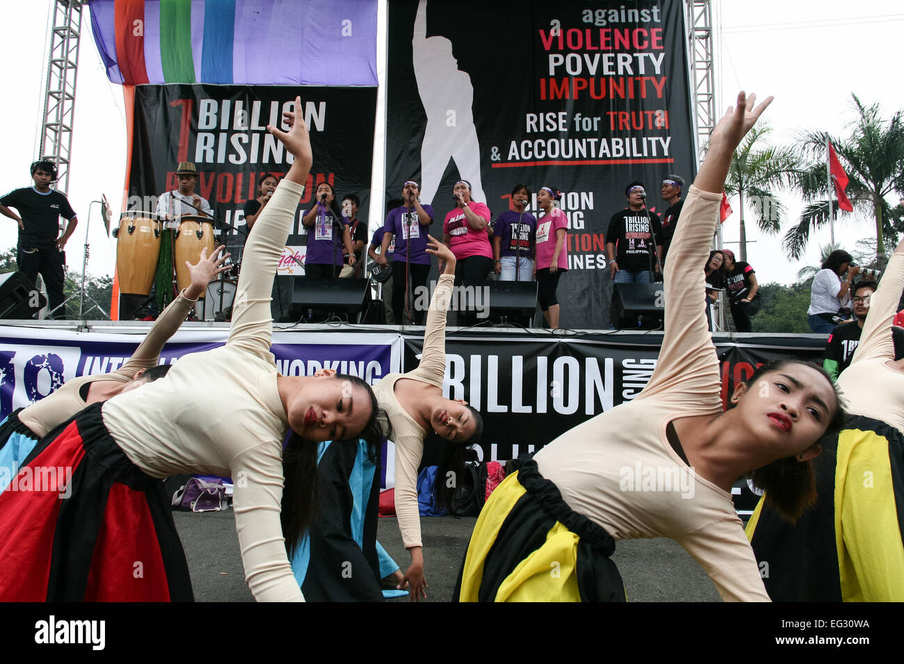Manila, Philippines. 14th Feb, 2015. Performers dance during the 1 ...