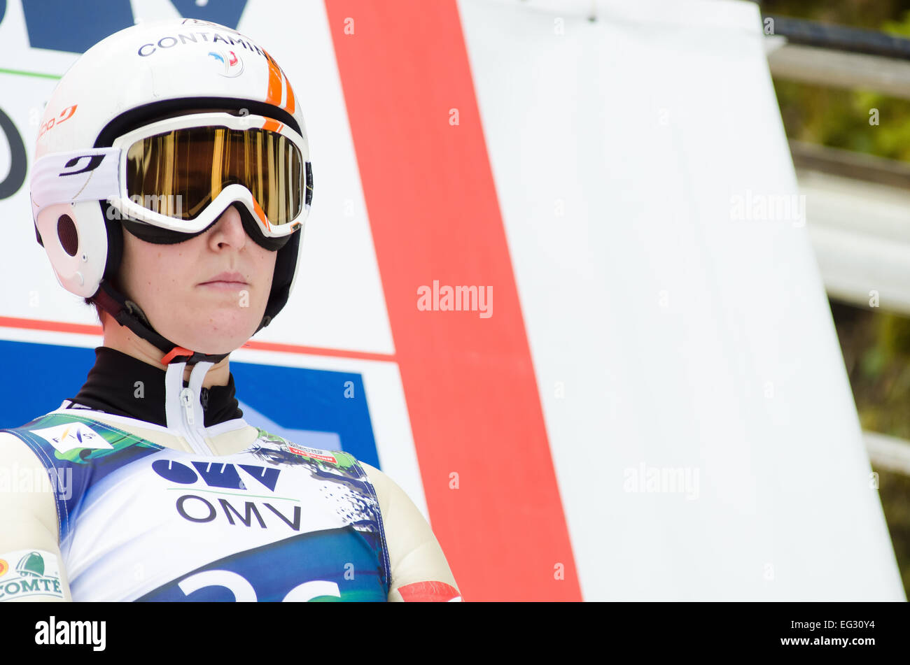 Slovenia. 14th Feb, 2015. Coline Mattel (FRA) at the Ljubno FIS World ...