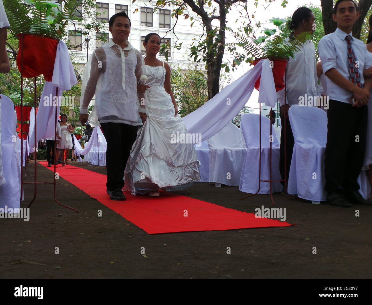 Iloilo City, Philippines. 14th Feb, 2015. 172 unwed couples availed the ...