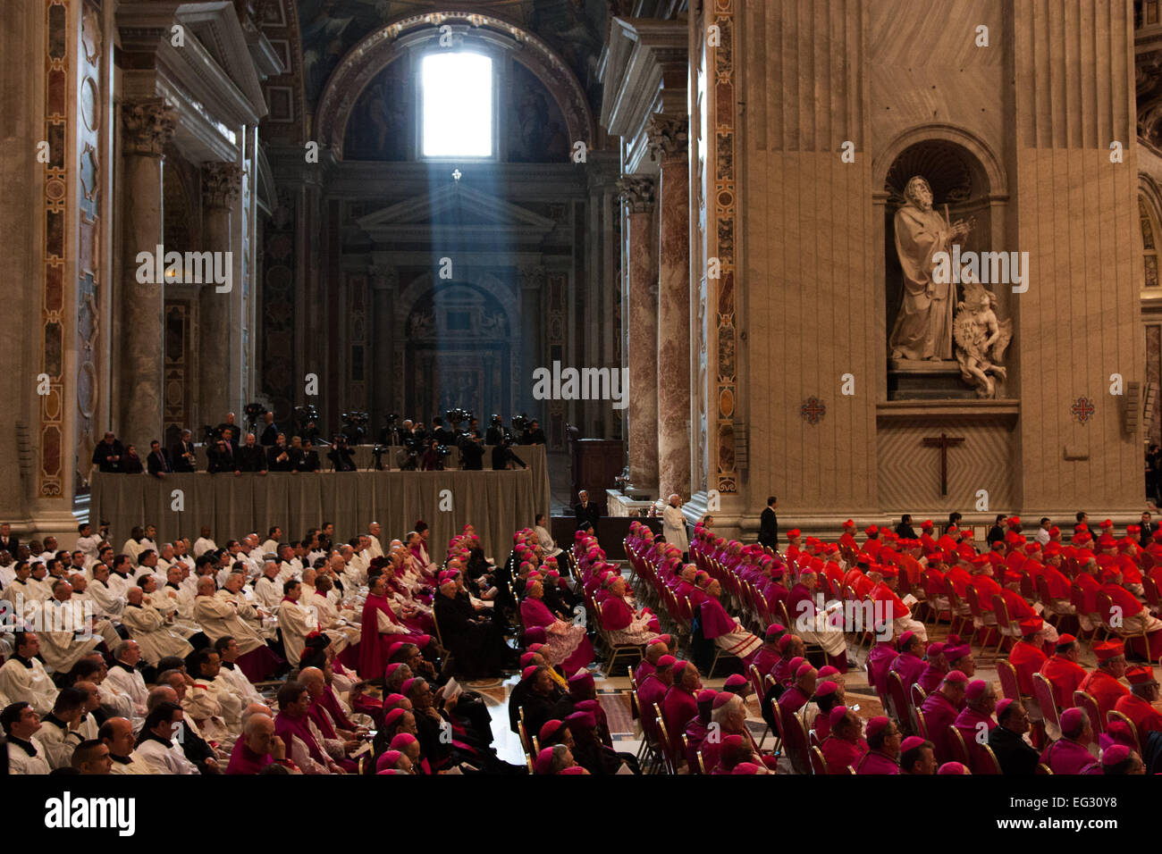Vatican. 14th Feb, 2015. Consistory for the creation of new cardinals ...