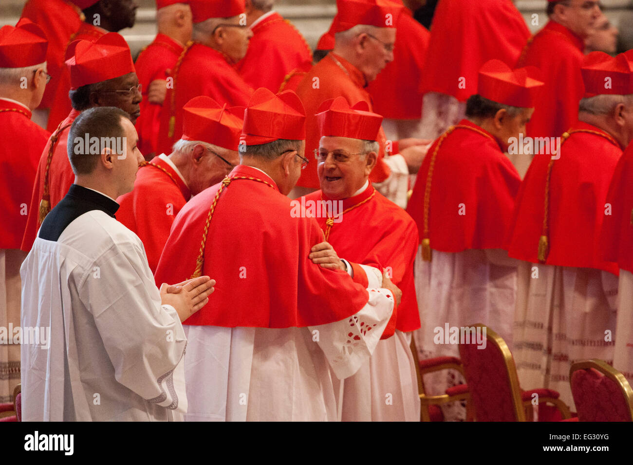 Vatican. 14th Feb, 2015. Consistory for the creation of new cardinals ...