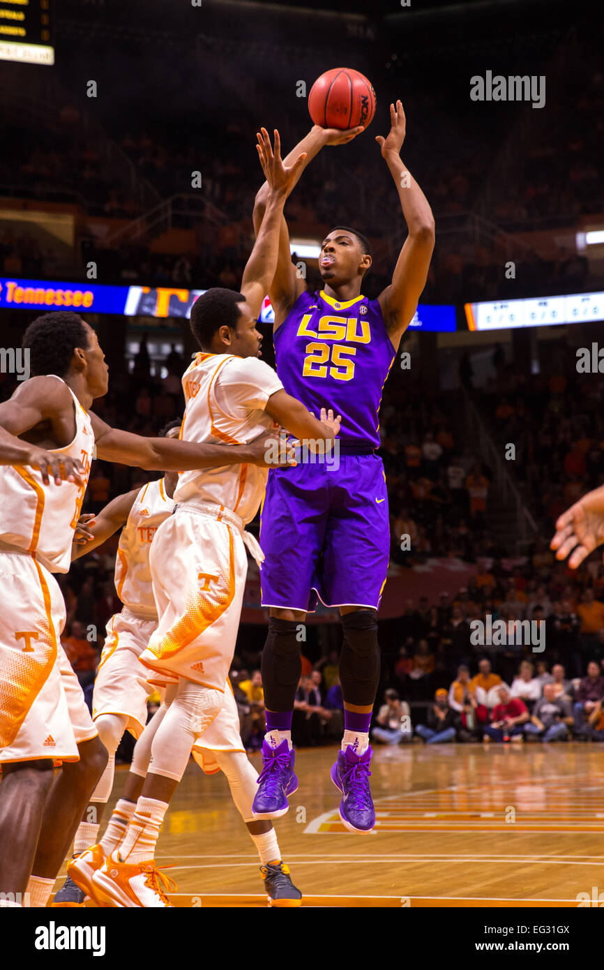 Knoxville, TN, USA. 14th Feb, 2015. Jordan Mickey #25 of the LSU Tigers ...