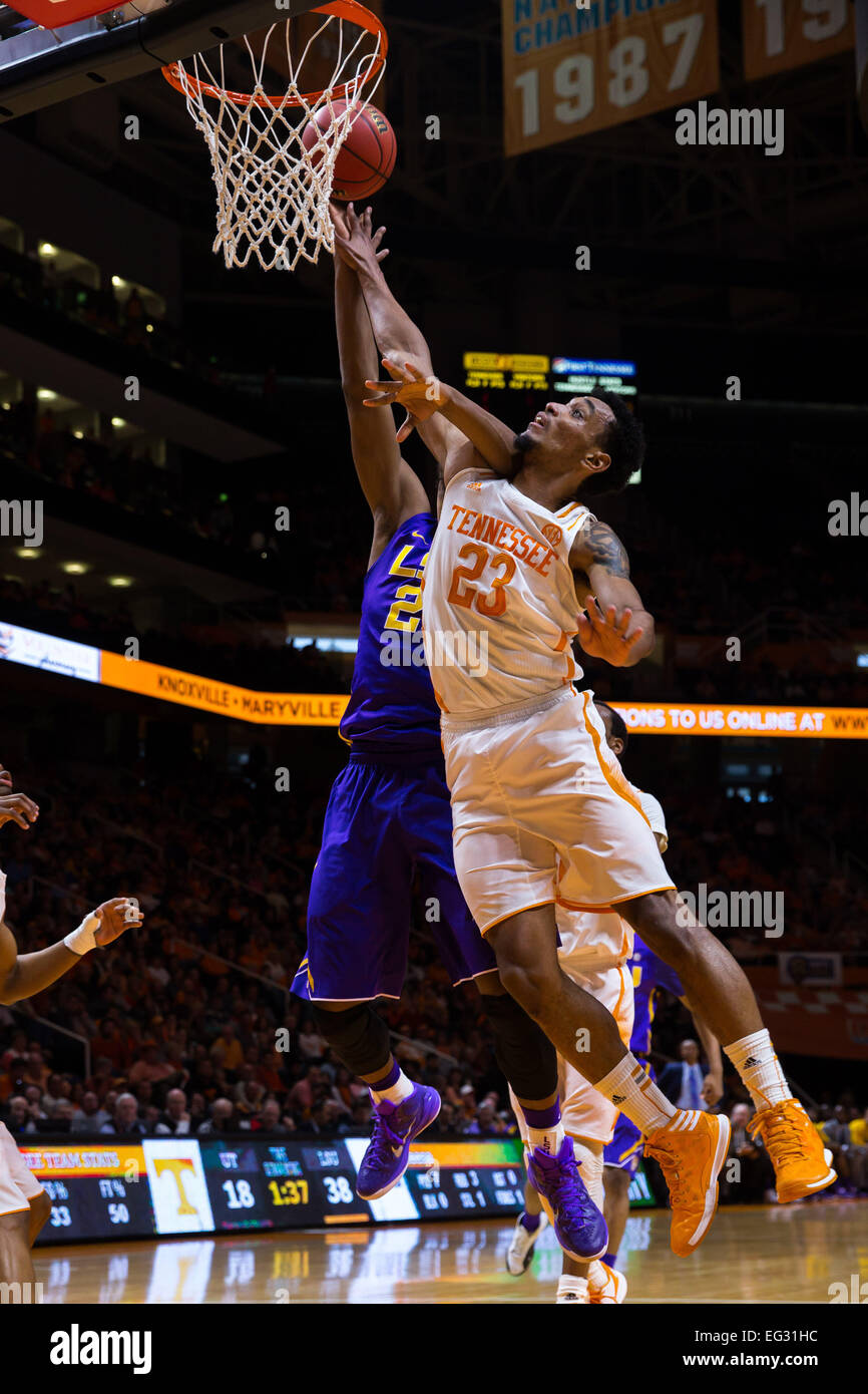 Knoxville, TN, USA. 14th Feb, 2015. Derek Reese #23 of the Tennessee ...