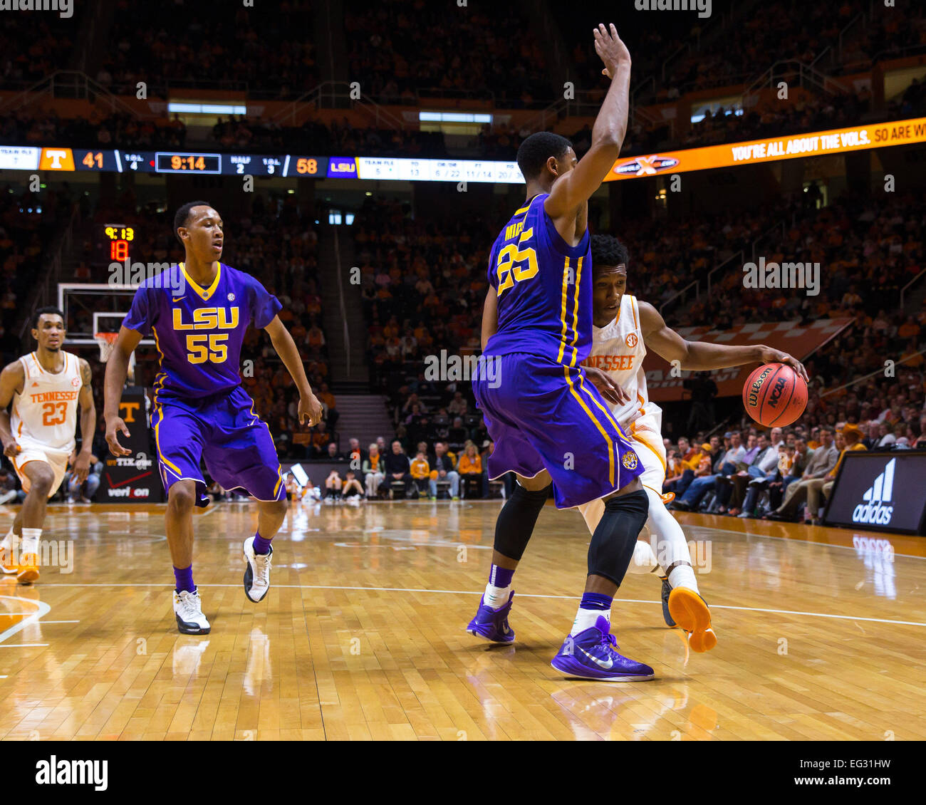 Knoxville, TN, USA. 14th Feb, 2015. Josh Richardson #1 of the Tennessee ...
