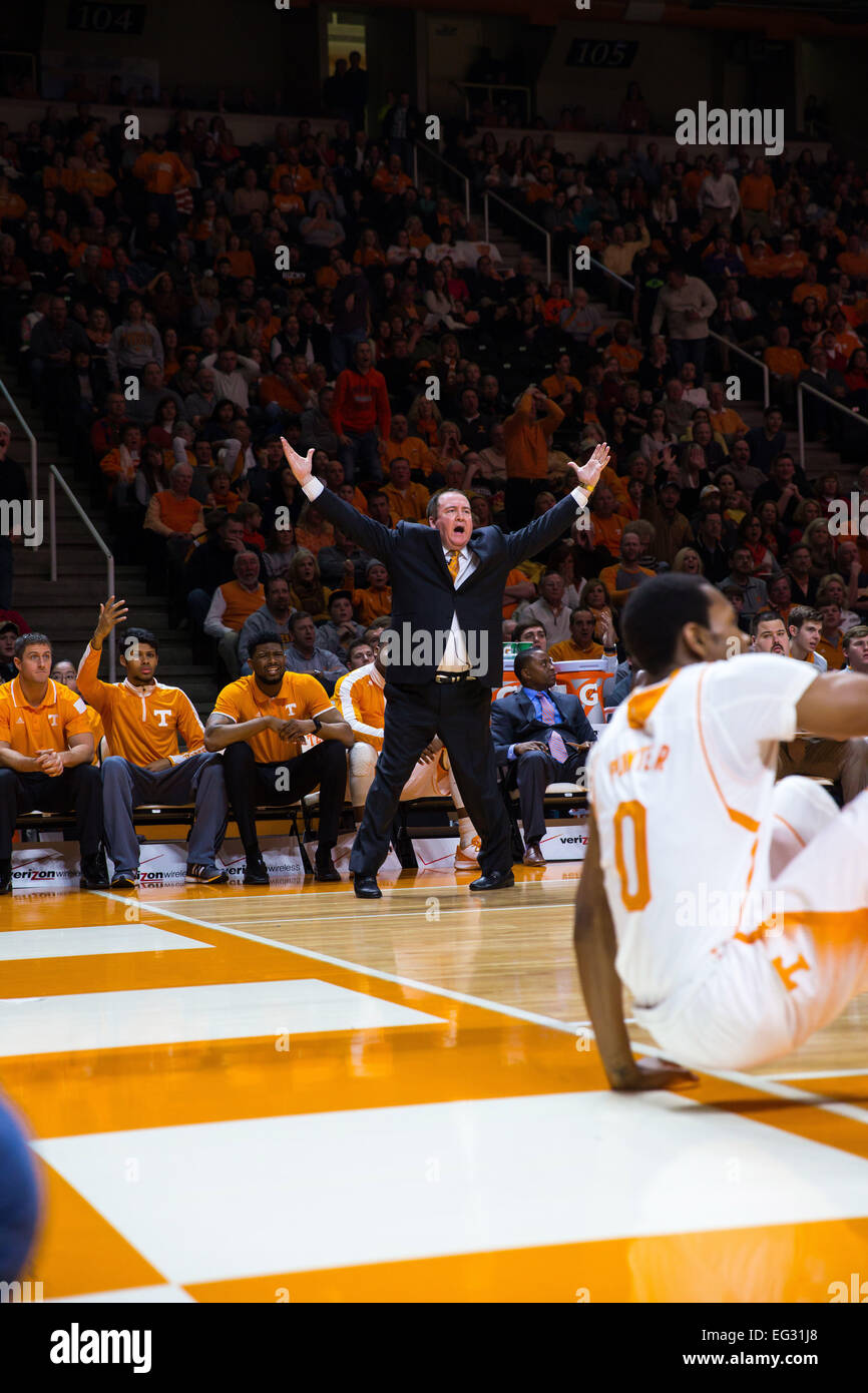 Knoxville, TN, USA. 14th Feb, 2015. head coach Donnie Tyndall of the ...