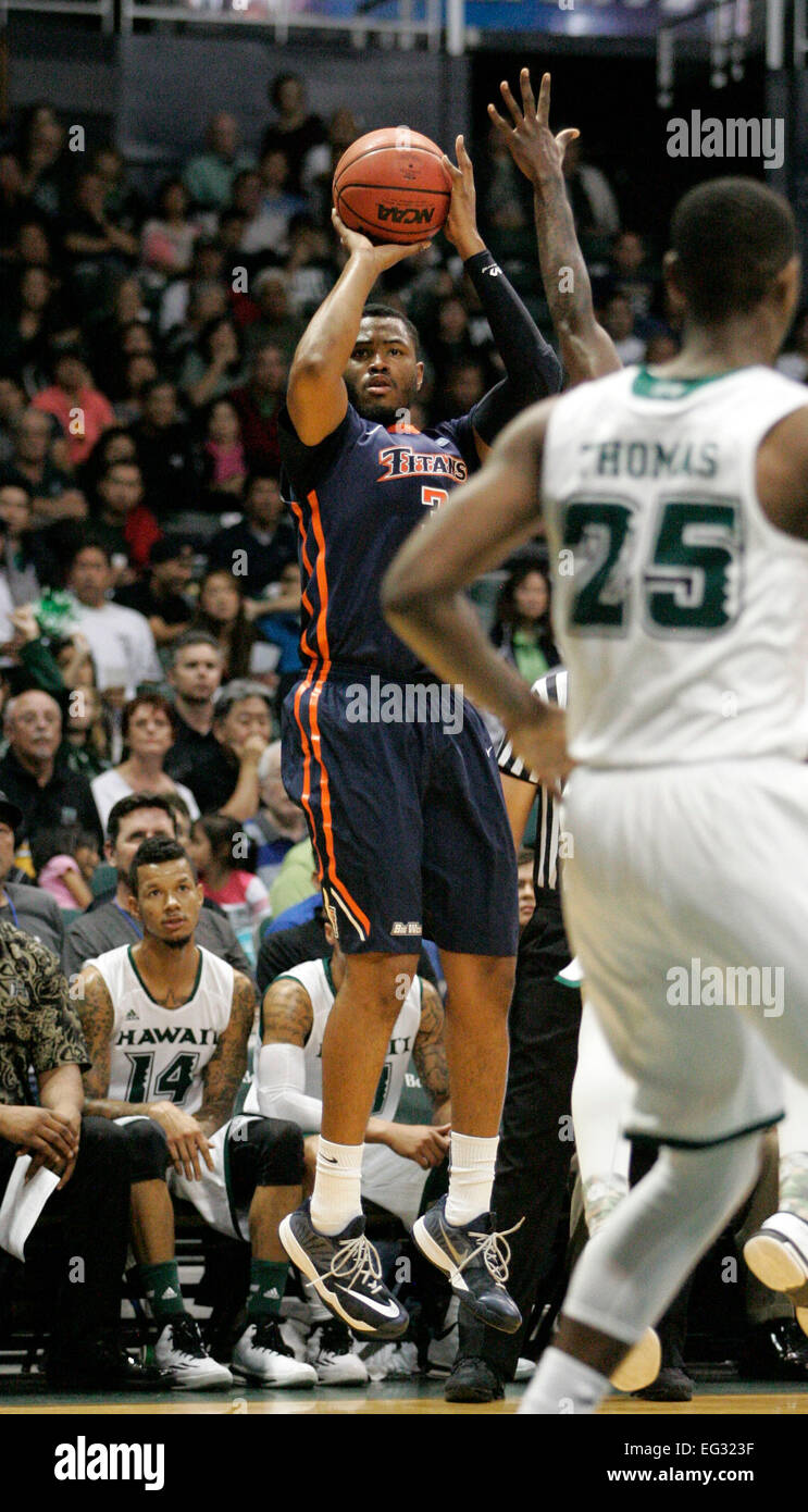 Honolulu, Hawaii, USA. 14th Feb, 2015. Cal State Fullerton Titans ...
