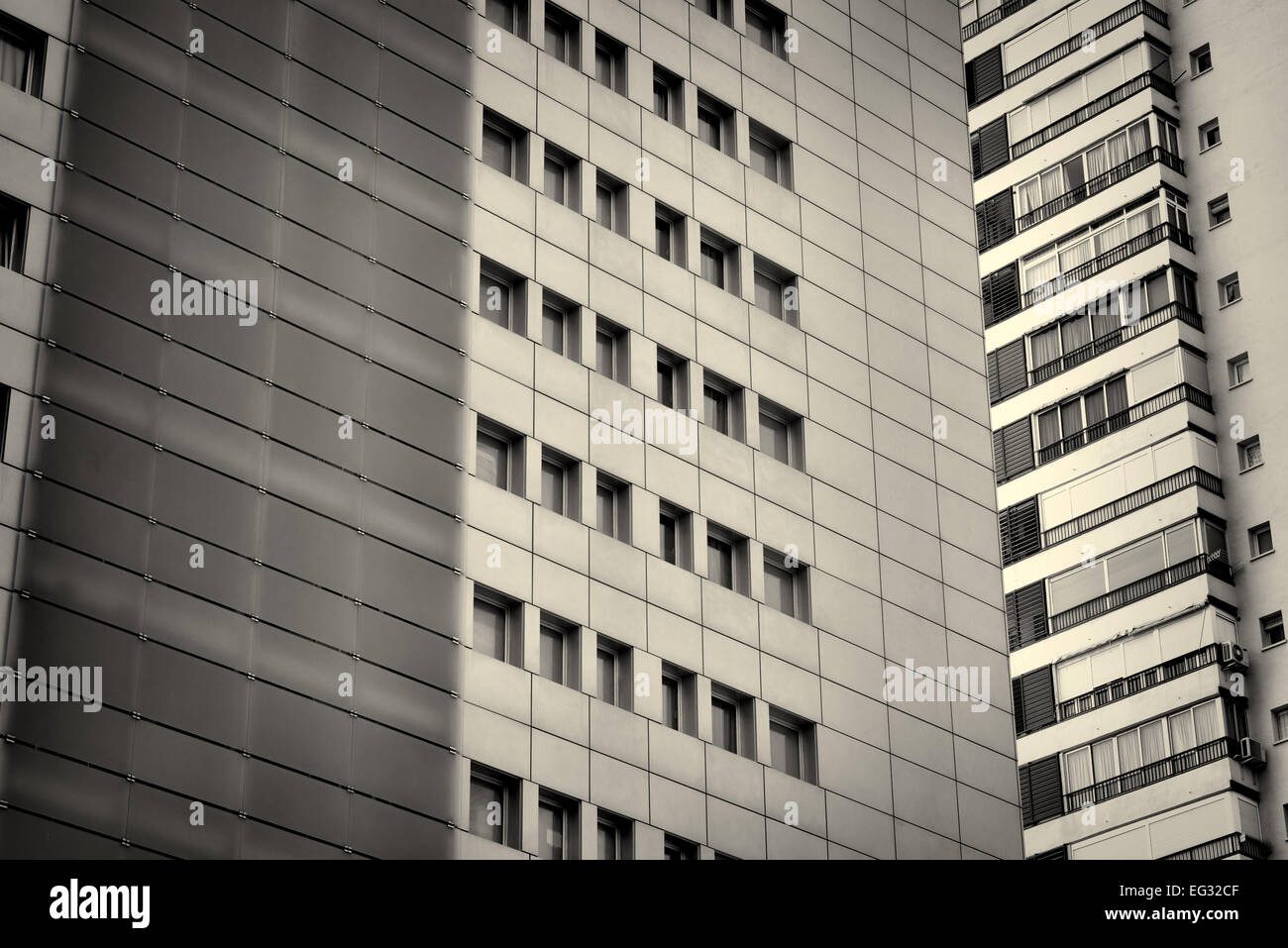 Detail take of a high rise building facade Stock Photo - Alamy