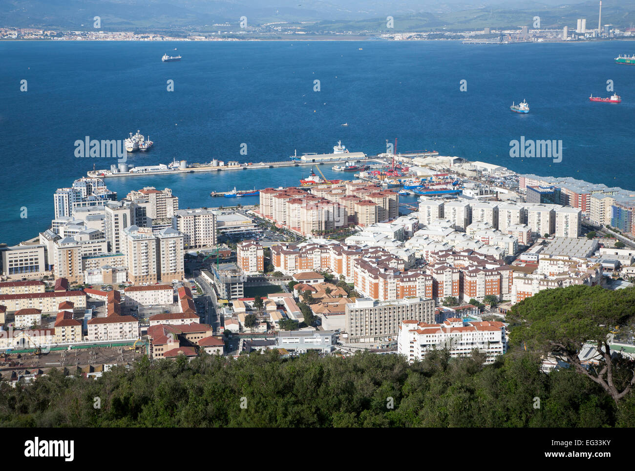 High density modern apartment block housing, Gibraltar, British ...