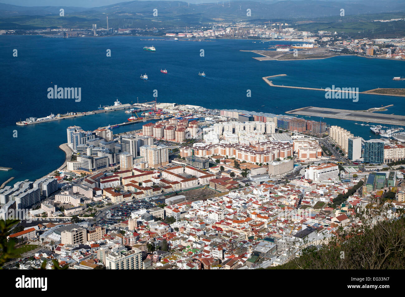 High density modern apartment block housing, Gibraltar, British ...