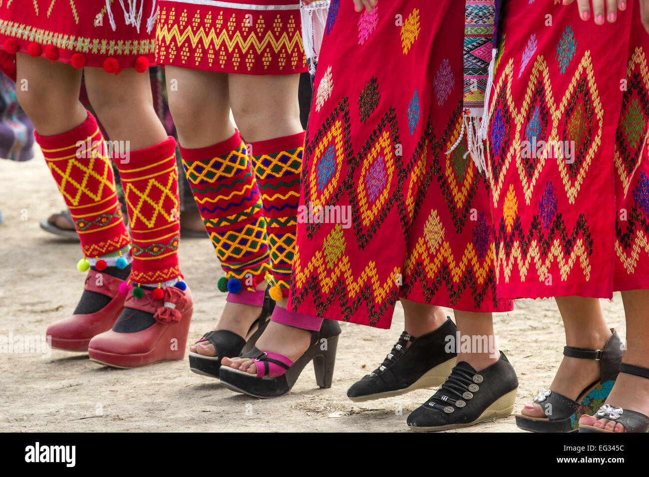 Sivasagar, Assam, India. 15th Feb, 2015. Singpho tribal women in their ...