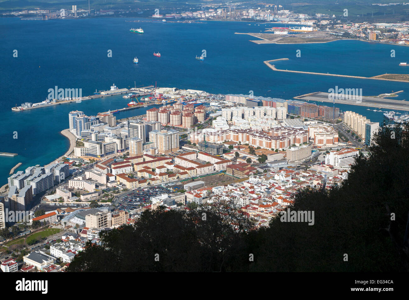 High density modern apartment block housing, Gibraltar, British ...