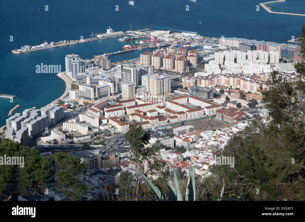 High density modern apartment block housing, Gibraltar, British ...