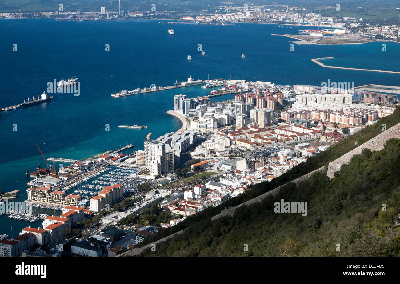 High density modern apartment block housing, Gibraltar, British ...