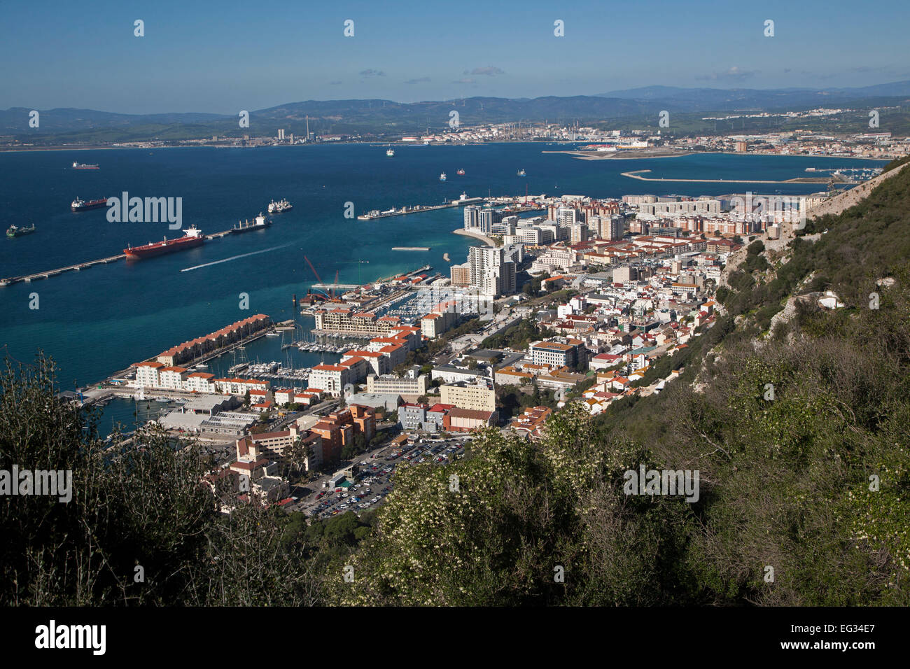 High density modern apartment block housing, Gibraltar, British ...