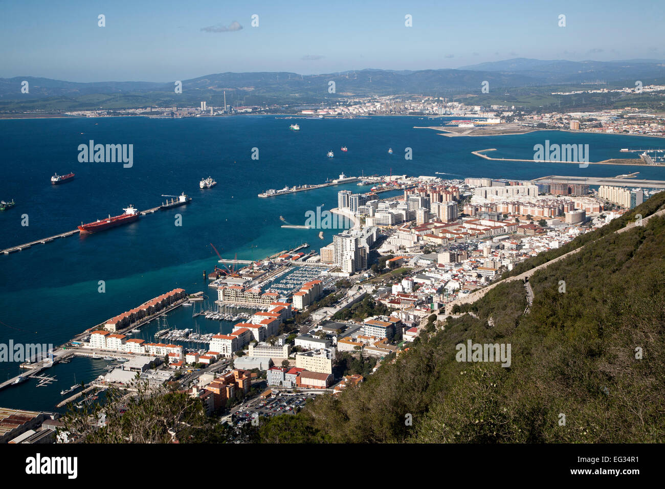 High density modern apartment block housing, Gibraltar, British ...