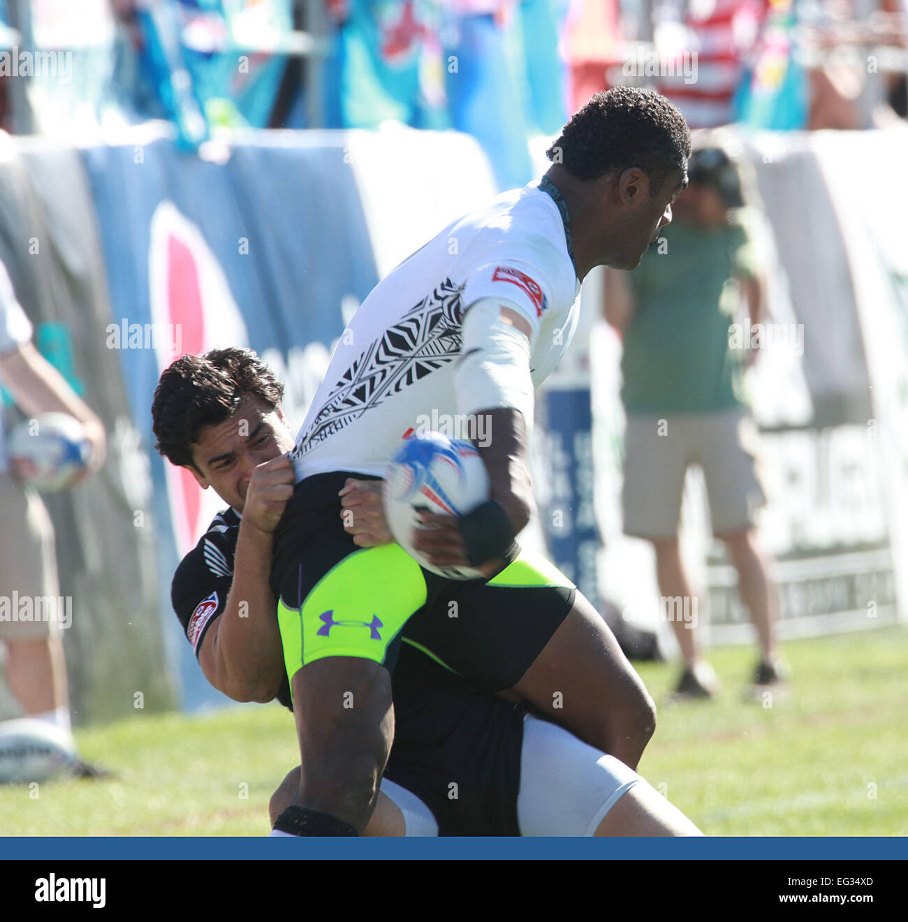 Las Vegas, Nevada, USA. 14th Feb, 2015. Fiji's Savenaca Rawaca is ...