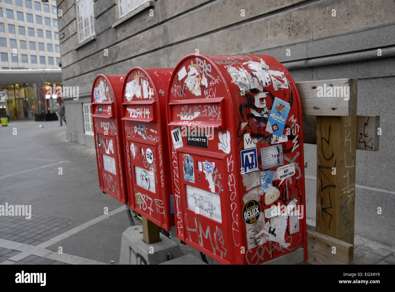 Copenhagen, Denmark. 15th Feb, 2015. Unknown person vandalised post ...