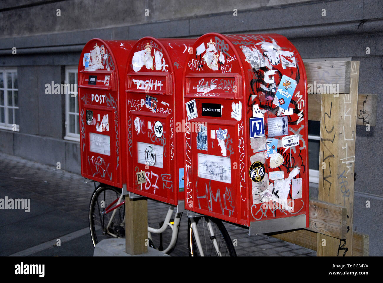 Copenhagen, Denmark. 15th Feb, 2015. Unknown person vandalised post ...