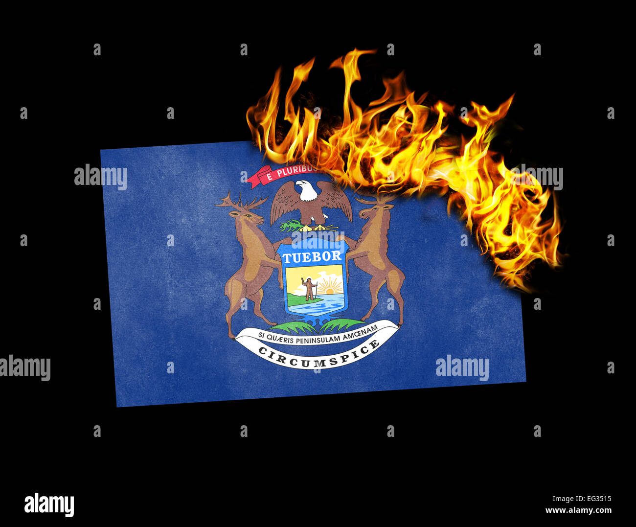 Michigan flag background hi-res stock photography and images - Alamy