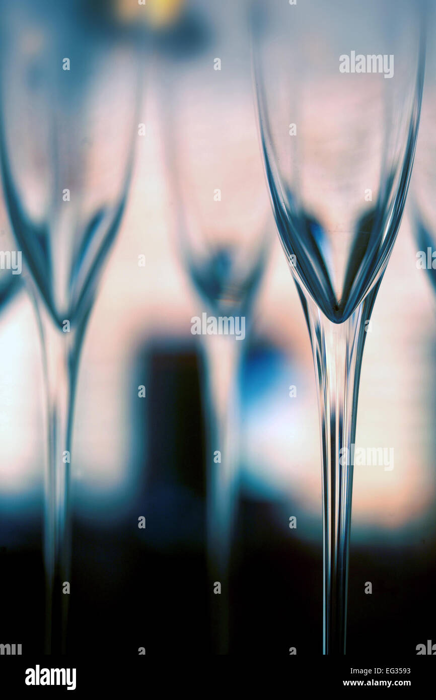 Empty champagne flutes Stock Photo - Alamy
