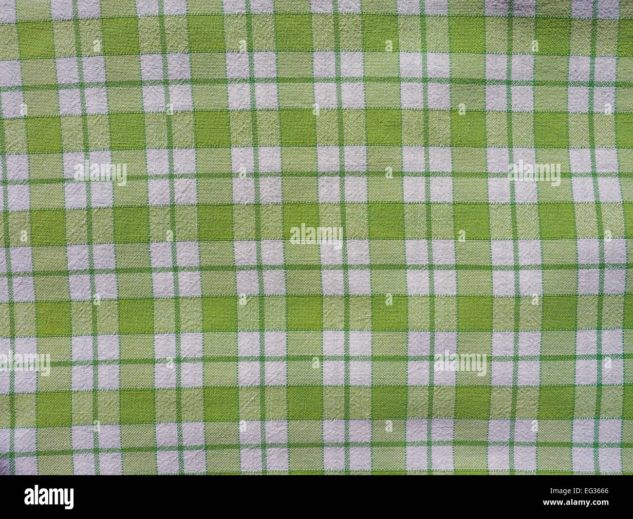 Green checkered tablecloth texture useful as a background Stock Photo ...