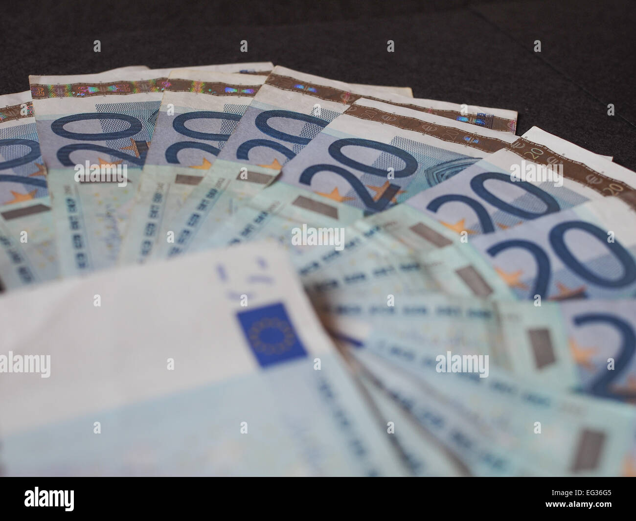 Twenty Euro banknotes currency of Europe Stock Photo - Alamy
