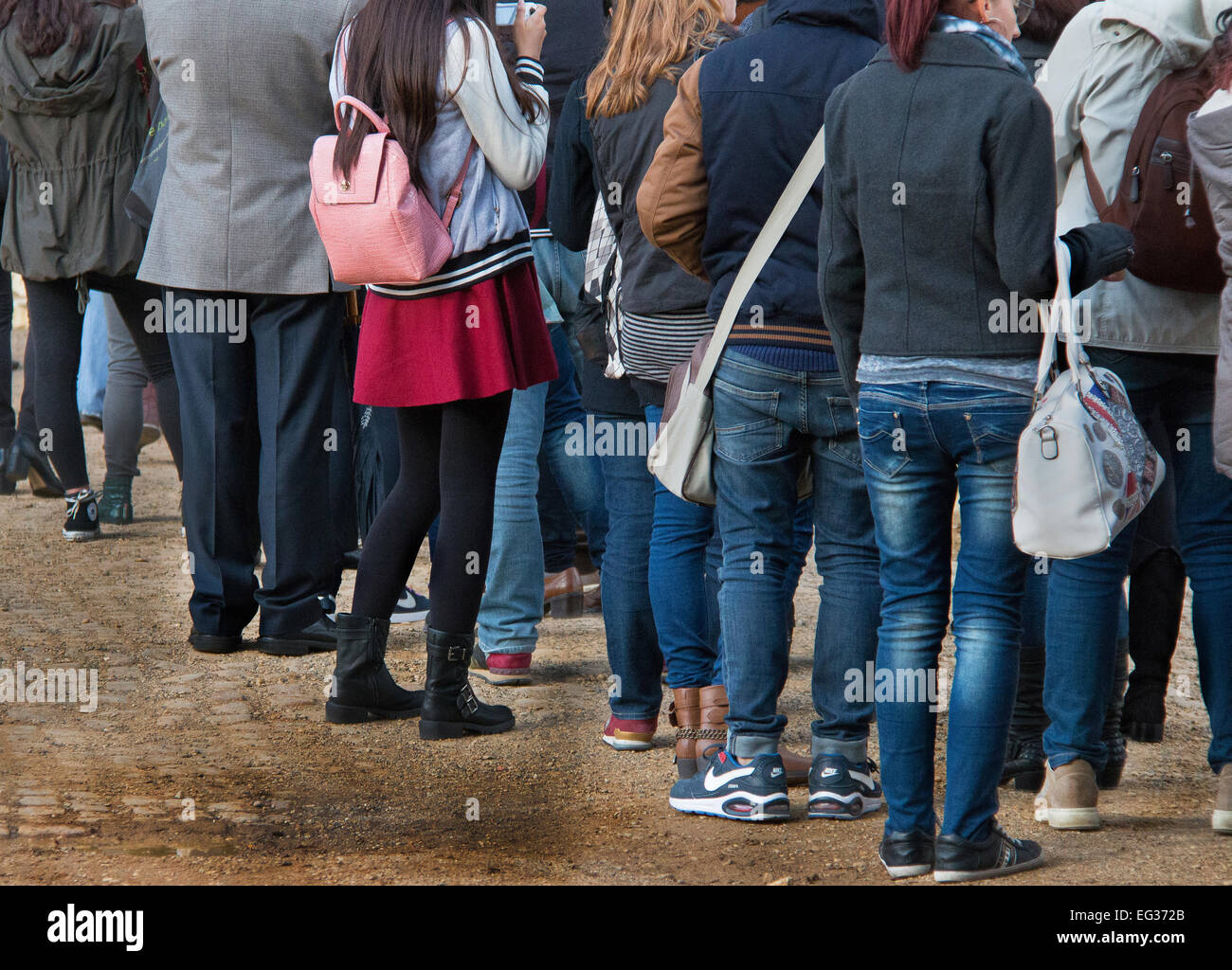 Queuing crowd hi-res stock photography and images - Alamy