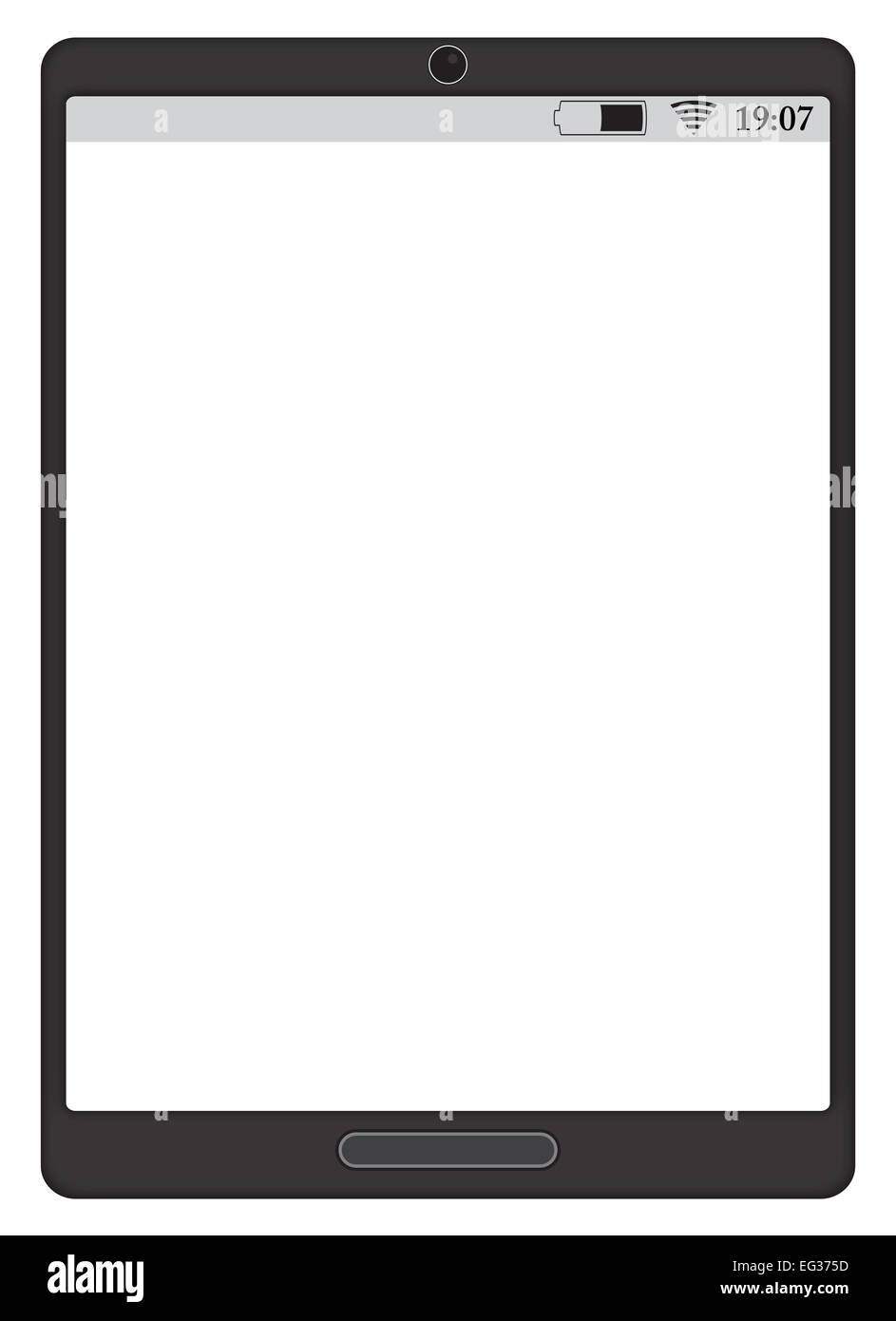 A tablet with a blank screen isolated on a white background Stock Photo ...