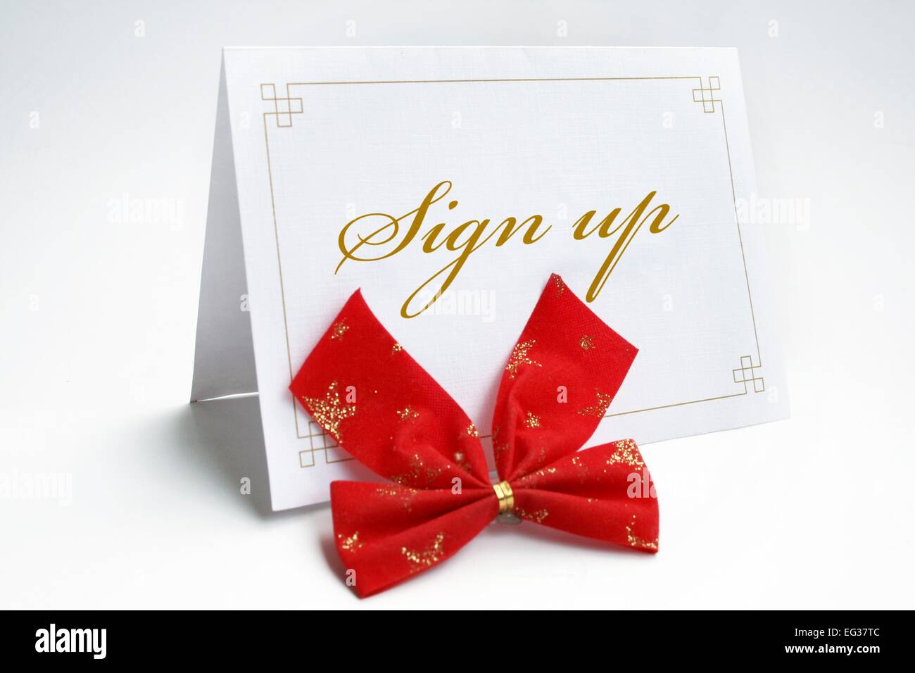 Invitation for sign up Stock Photo - Alamy