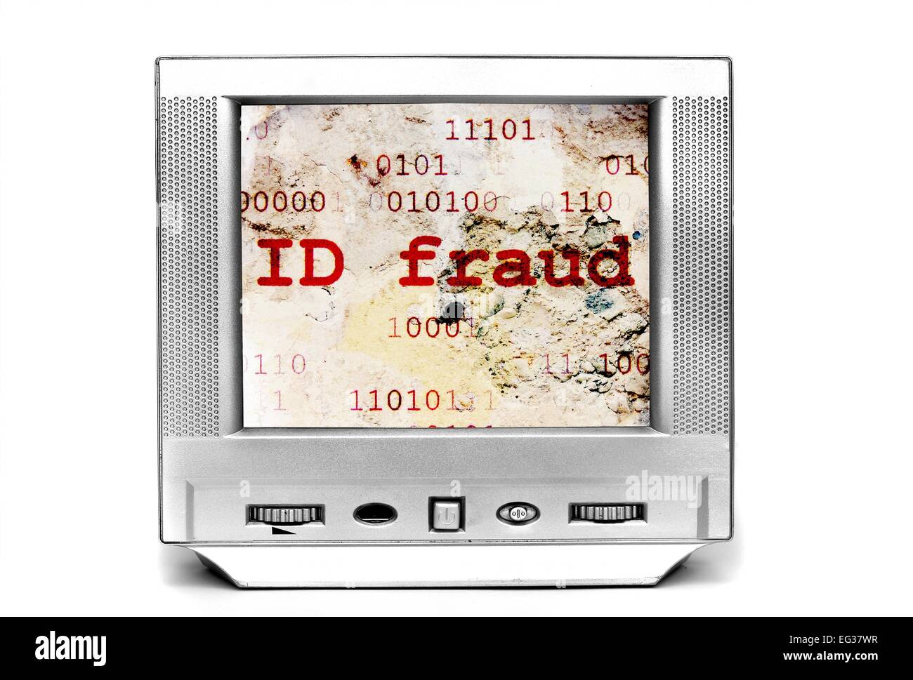 ID fraud on tv Stock Photo - Alamy